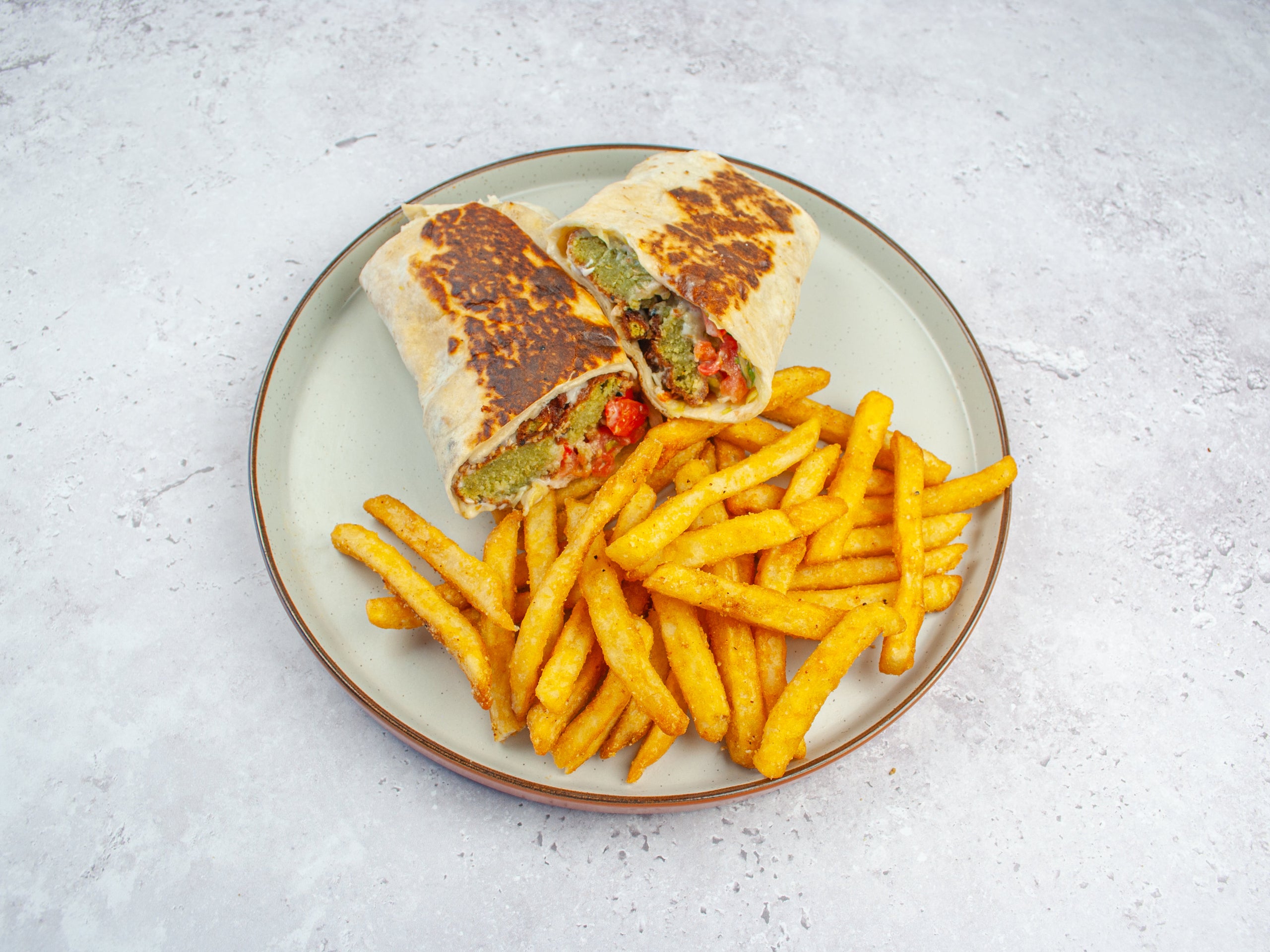 Egyptian Falafel Wrap Combo (VE) | Cairo's Kitchen